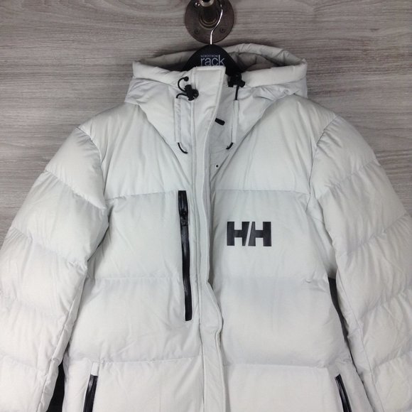 Helly Hansen | Jackets & Coats | Helly Hansen White Adore Puffy Hooded ...